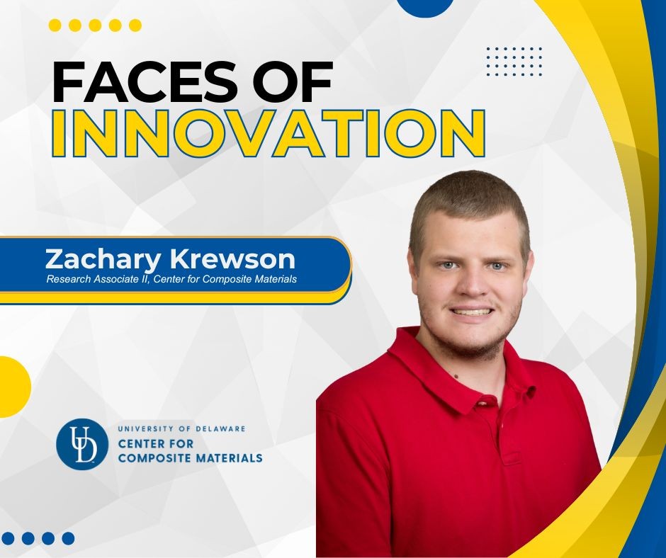 Faces of Innovation: Zachary Krewson | UD Center for Composite Materials